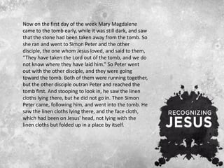 Recognizing Jesus Slides, 4/15/12 | PDF