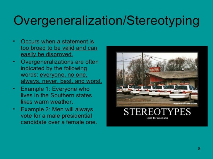 Overgeneralizing Example