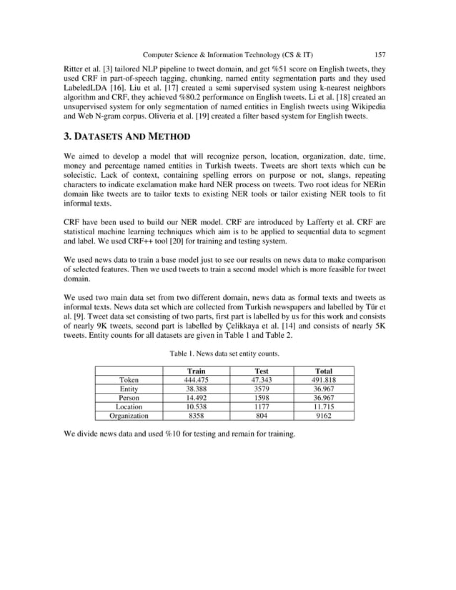 Recognizing named entities in | PDF