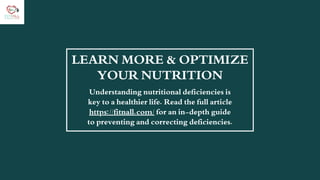 Recognizing & Overcoming Nutritional Deficiencies: Key Signs ...