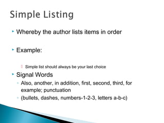 Recognizing patterns of organization[1] | PPT
