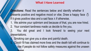 Recognizing Positive and Negative Messages -Figurative Language.pptx