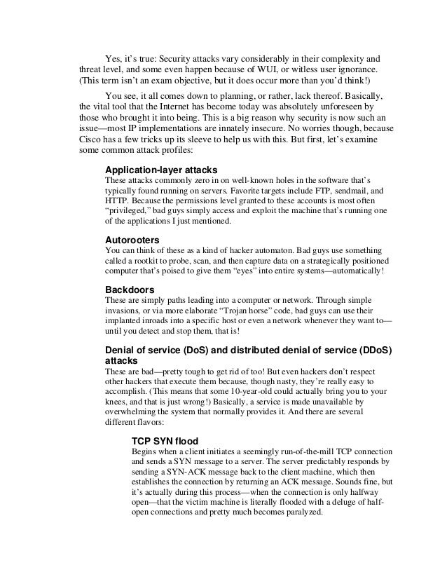 Recognizing security threats