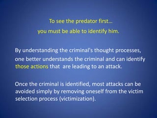 Understanding How the Criminal Picks a Victim | PPTX