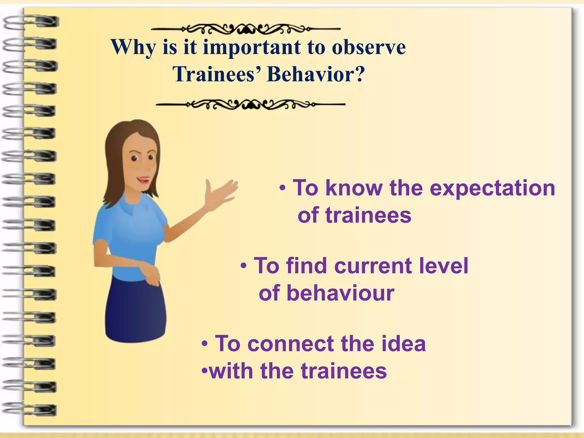 Recognizing Trainees' Levels of Behaviour | PPTX