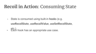 Manage React State with Recoil | PPT