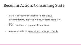 Manage React State with Recoil | PPT