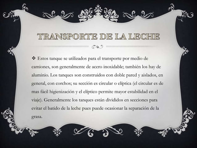 Recolección, transporte y recepción de la leche | PPTX | Agriculture ...