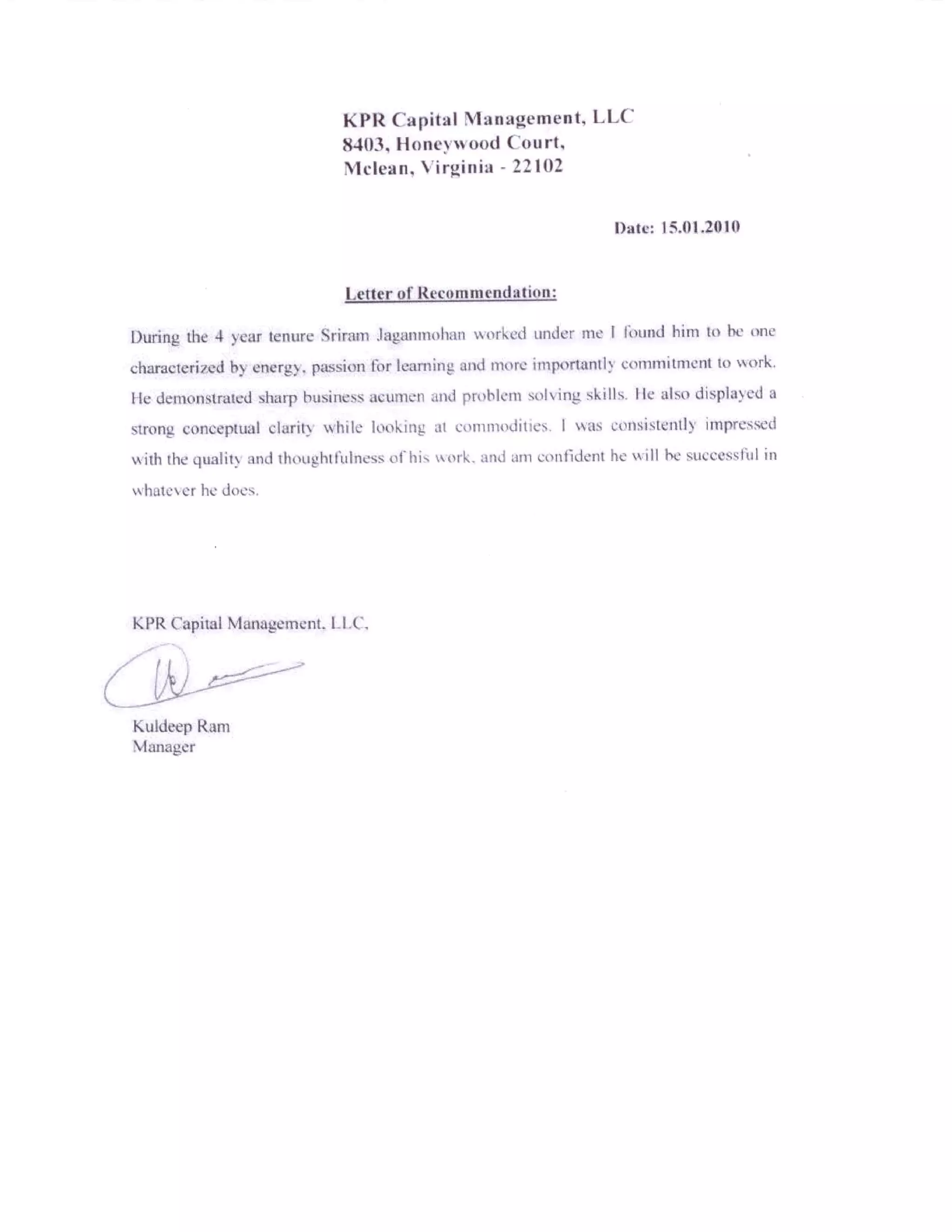Recommendation letter | PDF