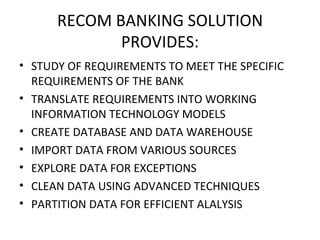 Recom Banking Solution | PPT