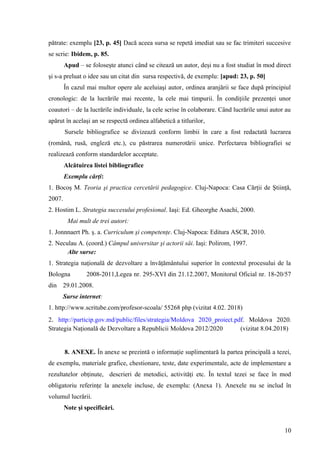 Recomandari teza master | DOC