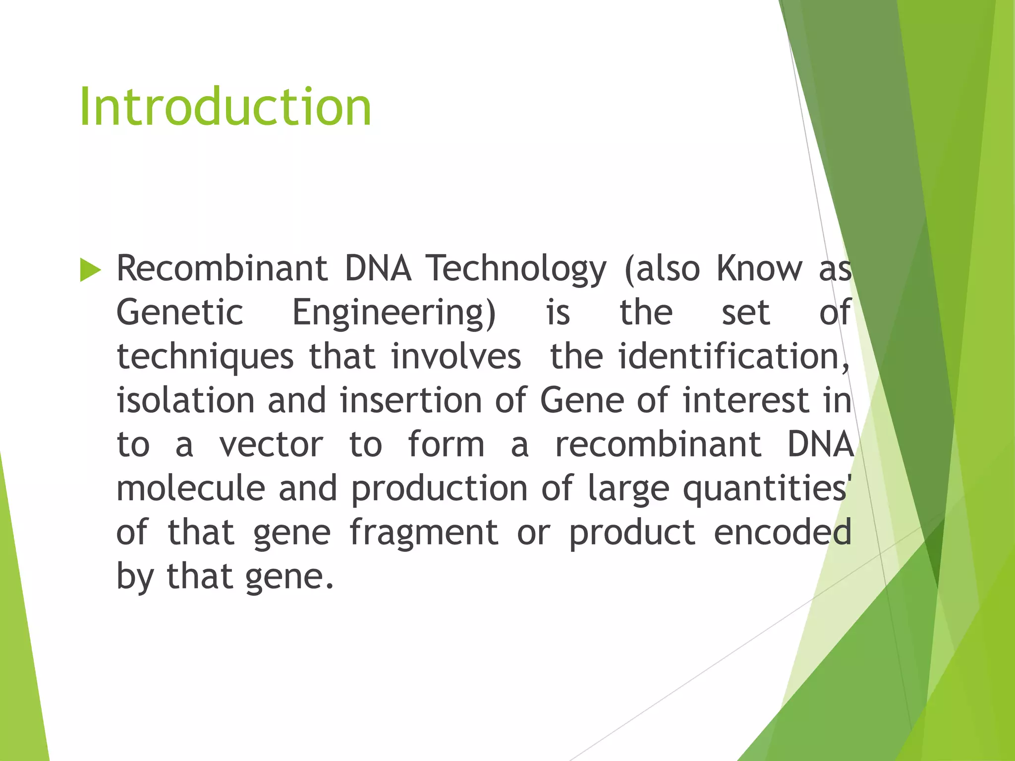 Recombinanant dna technology | PPT