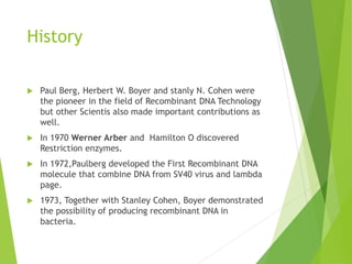 Recombinanant dna technology | PPT