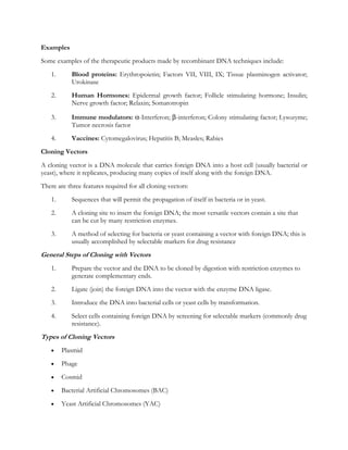 Recombinant dna | PDF