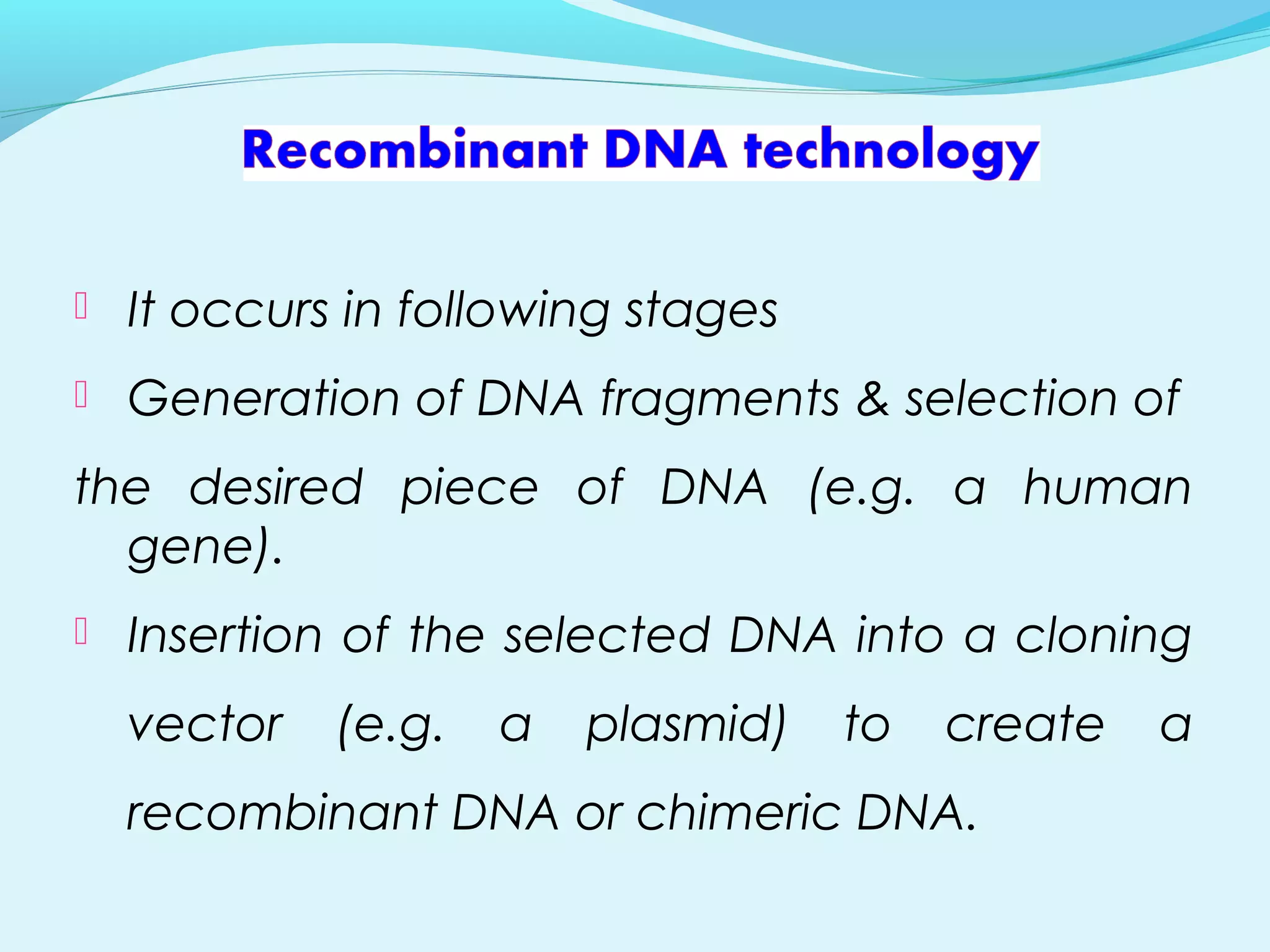 Recombinant dna technology | PPT