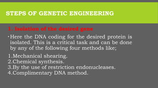 Recombinant DNA and Genetic Engineering.pdf. | PPT
