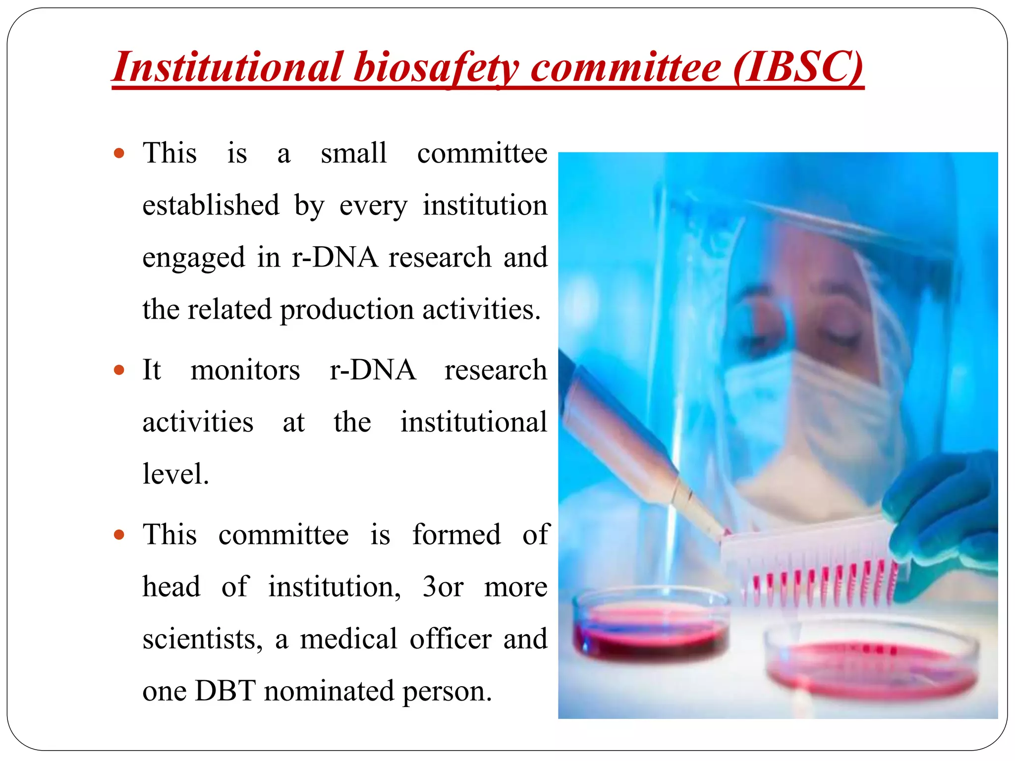 Recombinant dna guidelines(1990) | PPTX