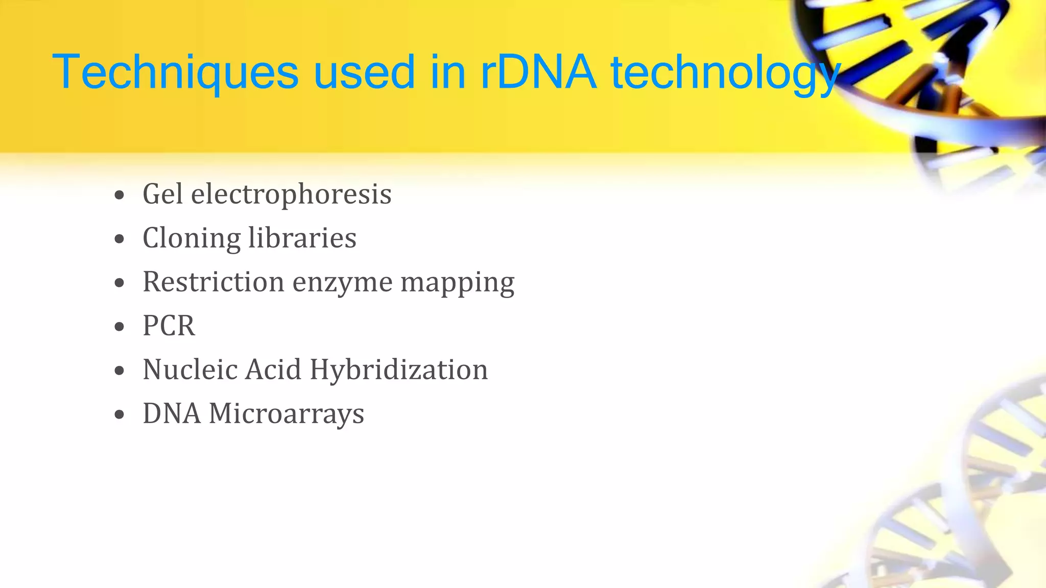 Recombinant Dna Technology Ppt