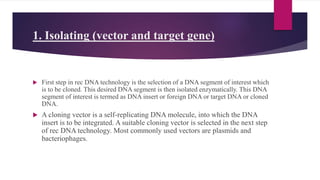 Recombinant dna technology | PPTX