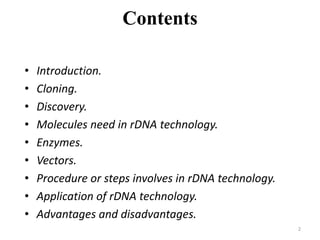 Recombinant dna technology | PPT