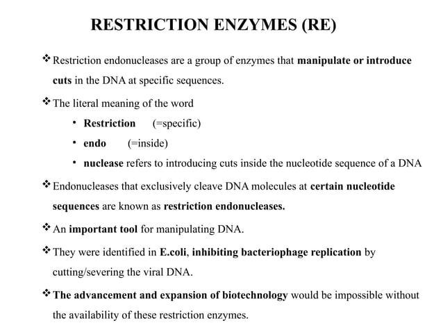 Recombinant DNA technology and Restriction endonuclease.pptx