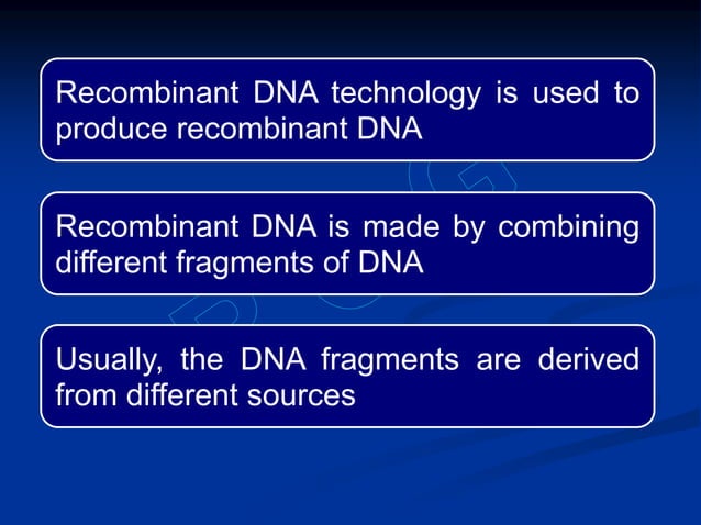Recombinant dna technology tools and techniques | PPT