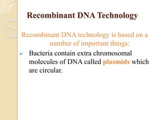 Recombinant dna technology (1) | PPTX