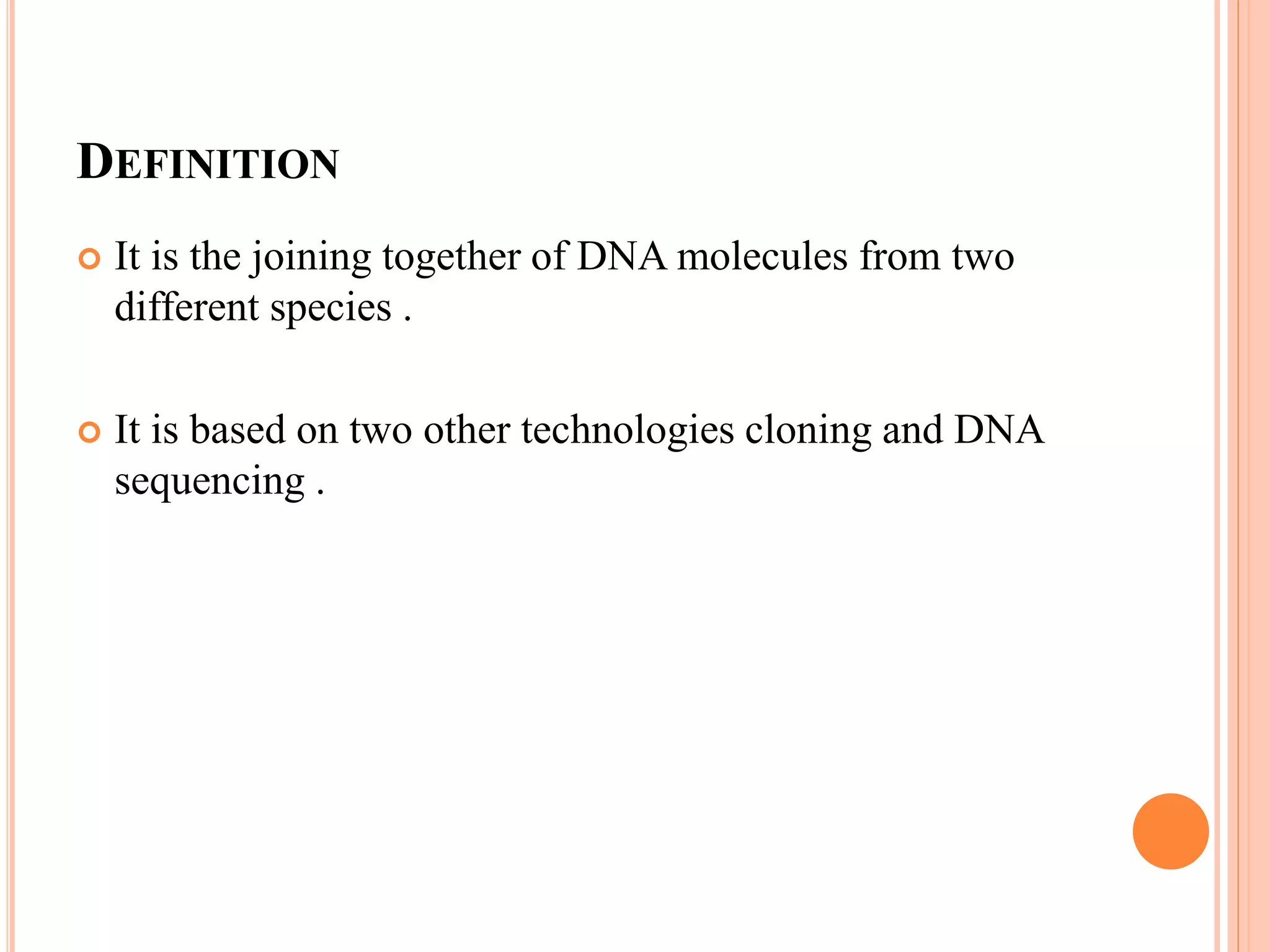 Recombinant dna technology orig | PDF