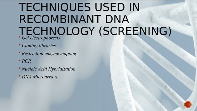 Recombinant dna technology (rdt) | PDF