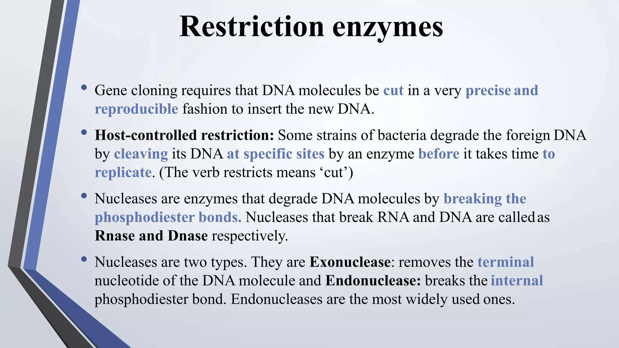 recombinant DNA tech enzymes | PPTX