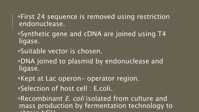 Recombinant growth hormone | PPTX
