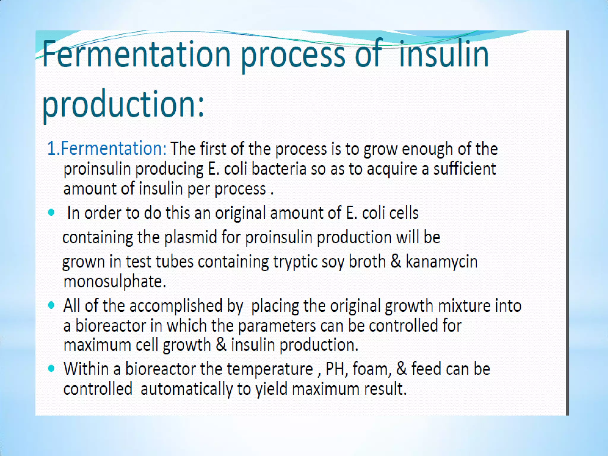 Recombinant production of insulin | PDF