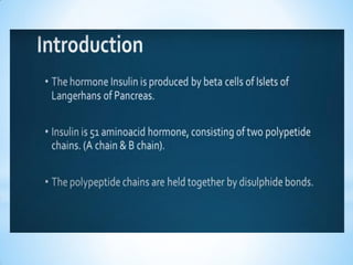 Recombinant production of insulin | PDF
