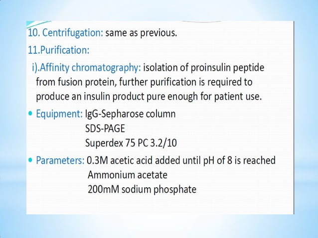 Recombinant production of insulin | PDF