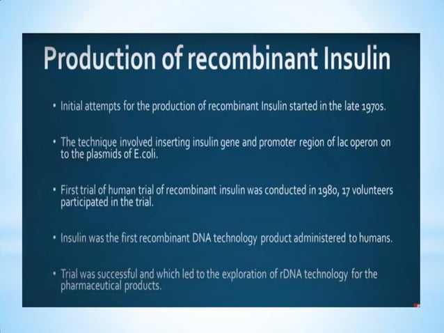 Recombinant production of insulin | PDF