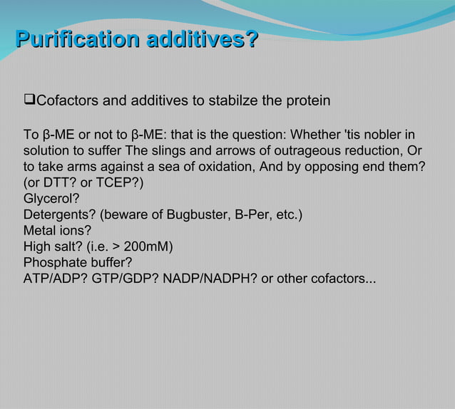 Recombinant protein expression and purification Lecture | PPT