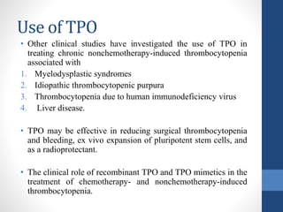 Recombinant thrombopoietin.pptx | Blood Disorders | Diseases and Conditions