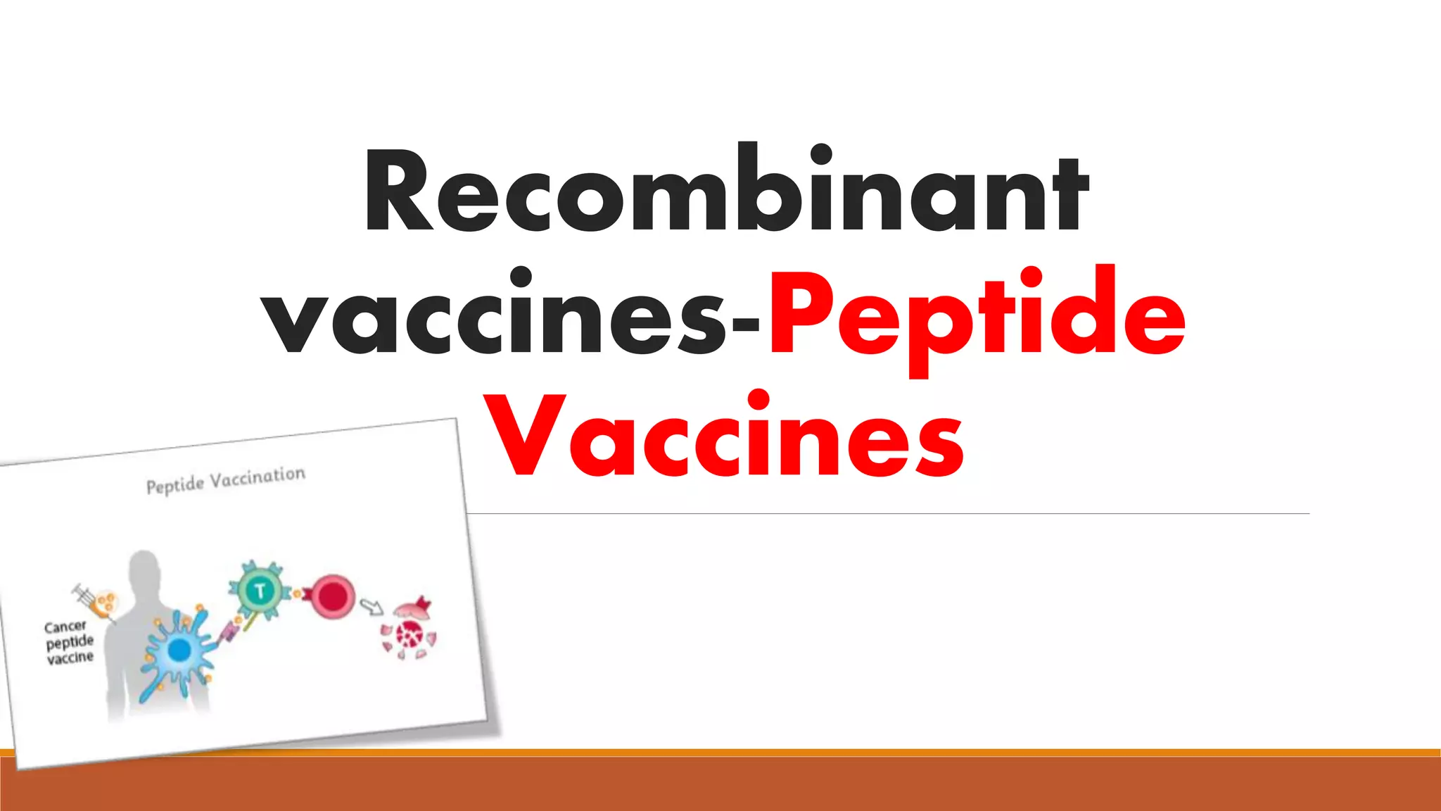 Recombinant vaccines-Peptide Vaccines | PPTX