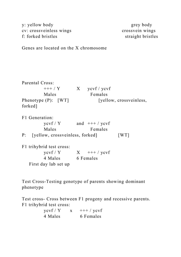 Recombination and LinkageA Three point test cross in Drosophil.docx