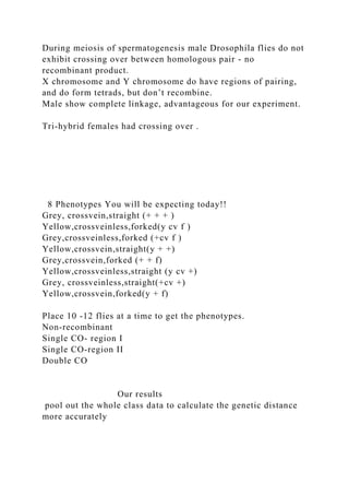 Recombination and LinkageA Three point test cross in Drosophil.docx