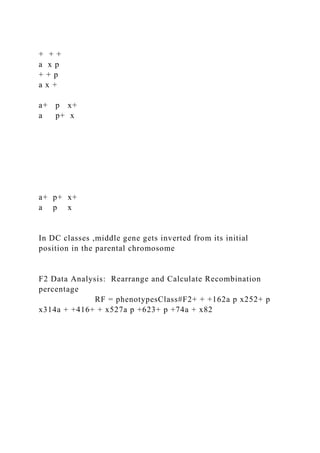 Recombination and LinkageA Three point test cross in Drosophil.docx