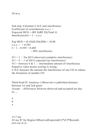 Recombination and LinkageA Three point test cross in Drosophil.docx