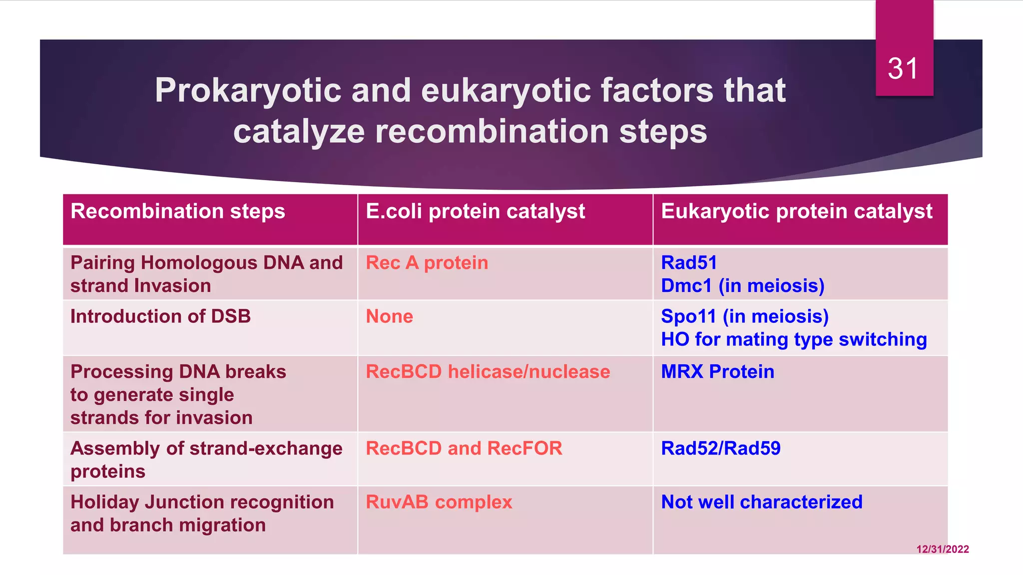RECOMBINATION MOLECULAR BIOLOGY PPT UPDATED new.pptx