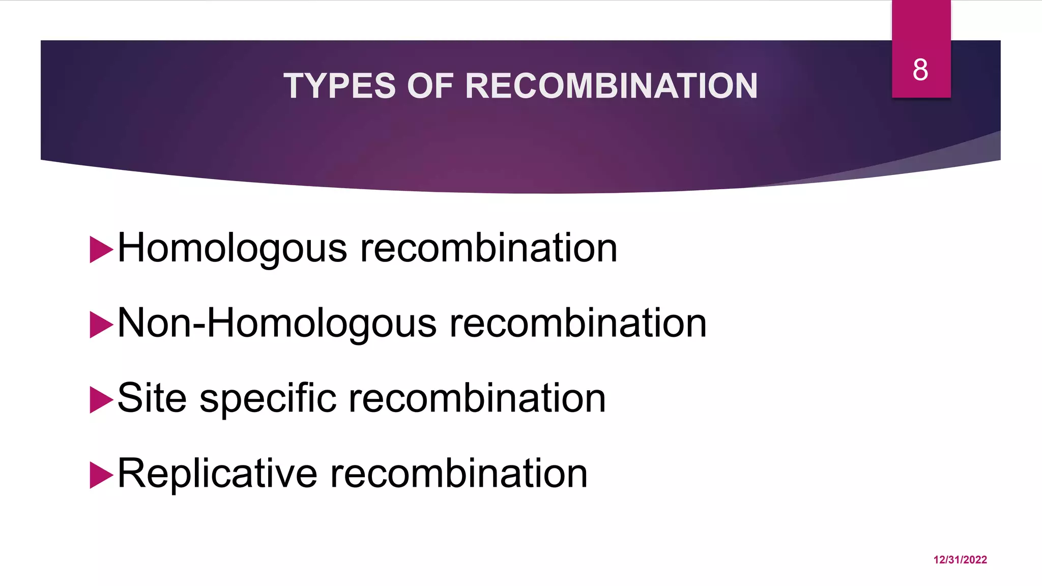RECOMBINATION MOLECULAR BIOLOGY PPT UPDATED new.pptx