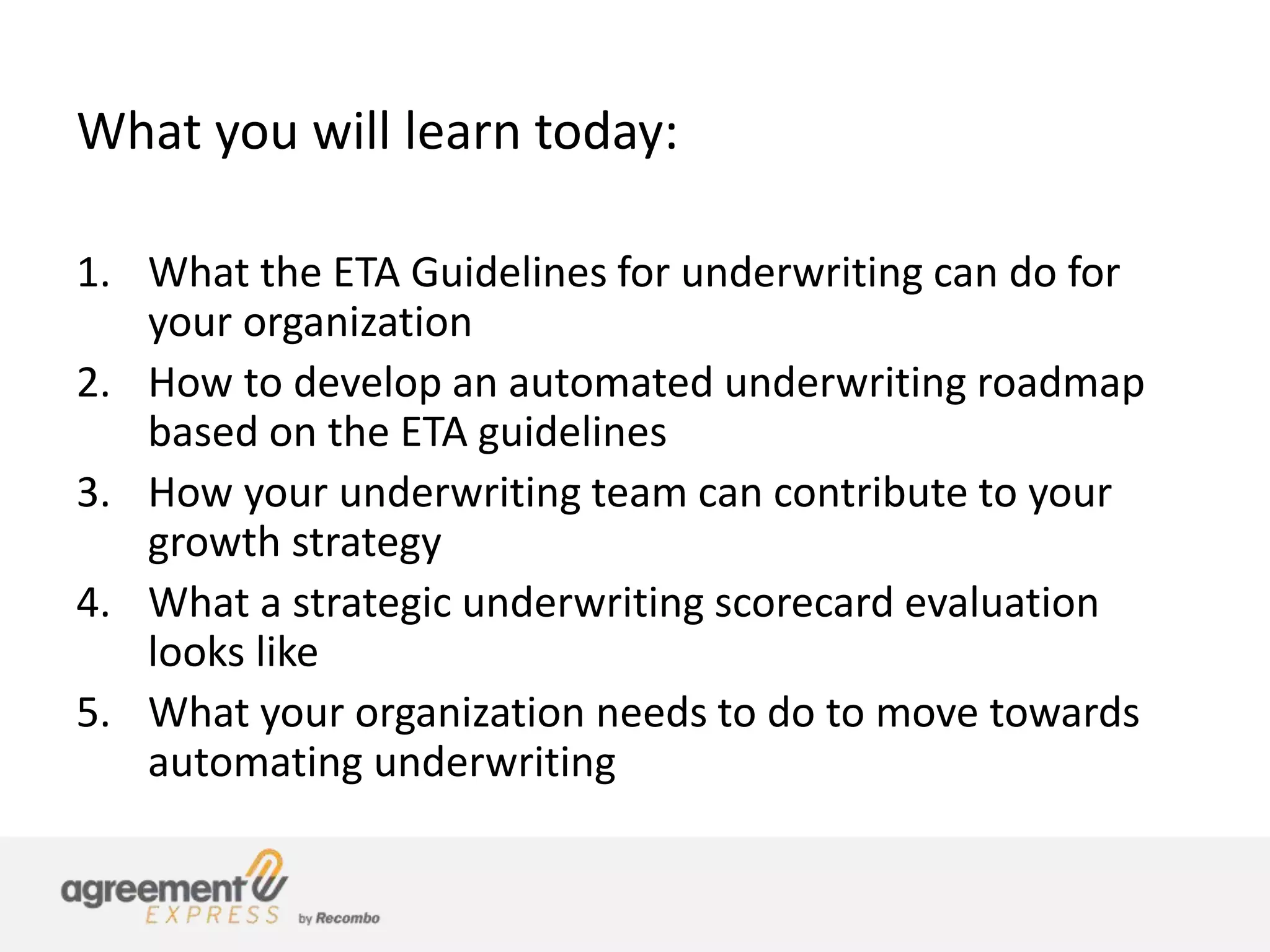 Agreement Express developing a strategic roadmap to automated ...