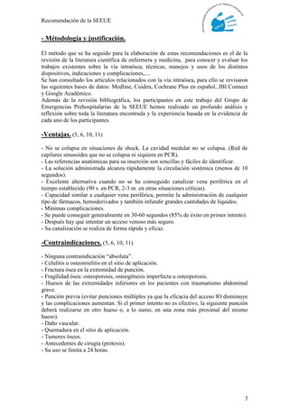 Recomendación intraósea de la SEEUE | PDF