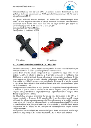 Recomendación intraósea de la SEEUE | PDF