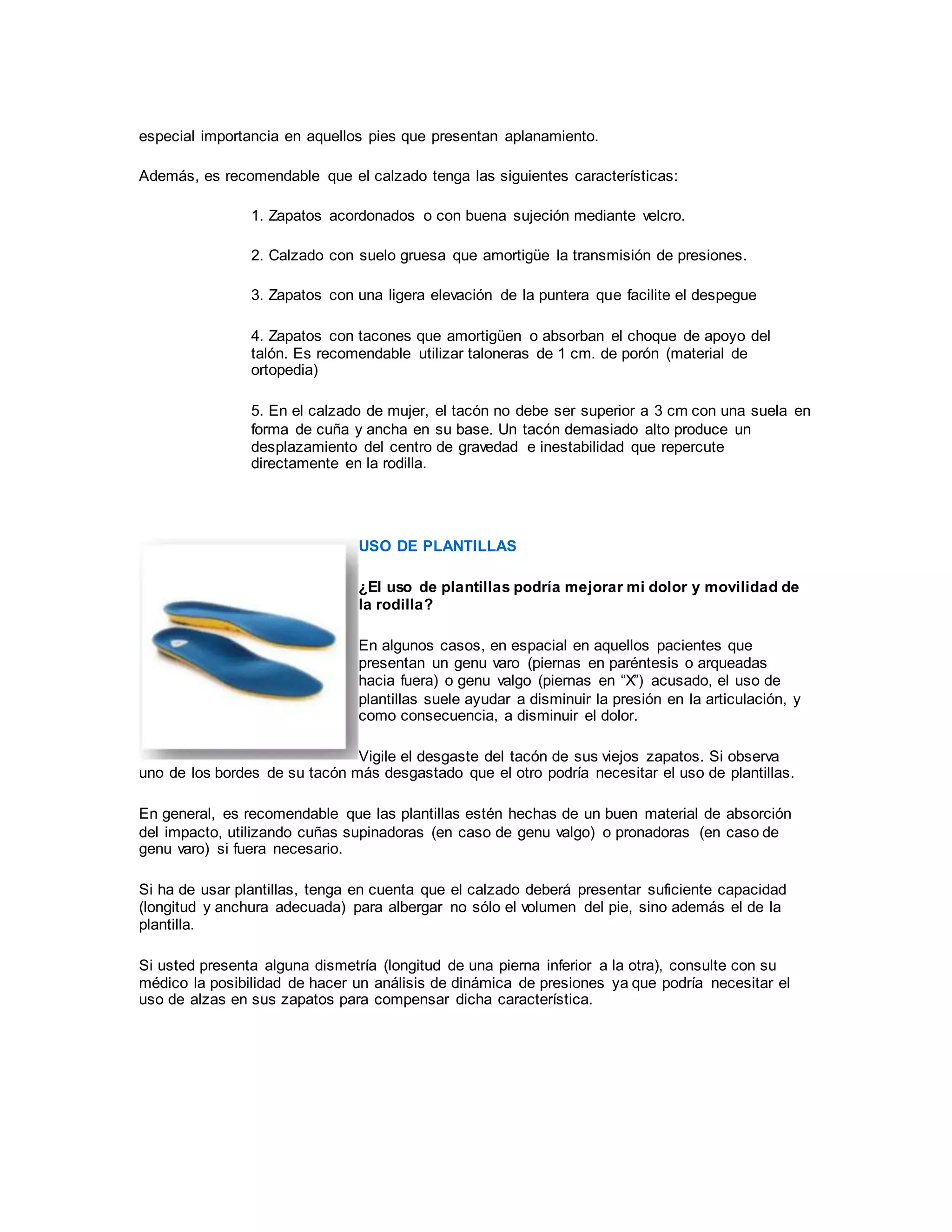 Recomendaciones pacientes con artrosis rodilla | DOCX