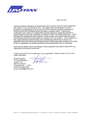Professional recommendation letter | PDF
