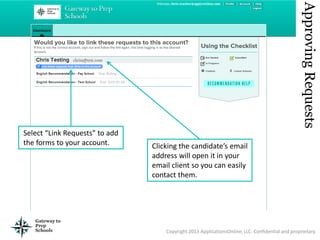 Gateway to Prep Schools: Completing Online Recommendations | PDF